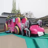 China 14 Years up Outdoor Playground Princess Carriage Inflatable Bounce House with Slide for sale