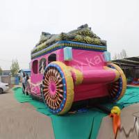 China 14 Years up Outdoor Playground Princess Carriage Inflatable Bounce House with Slide for sale