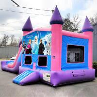 China Outdoor Playground Inflatable Frozen Bouncy Castle with Slide Commercial Grade Durable for sale