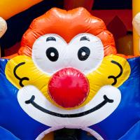 China Kids Clown Inflatable Bouncer Outdoor Playground with Slide Shipping by Sea/Air Sale for sale