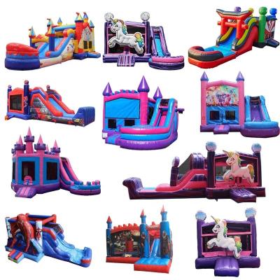 China Commercial Inflatable Bounce House with Slide Customized Services and Repair Kits for sale