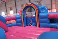 China Age Range 14 Years up Inflatable Pink Unicorn Bouncy Castle Bouncer Combo for Unisex for sale