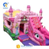 China Toddler Pink Castle Inflatable Chameleon Bouncy Castle Combo Slide with Accessories for sale