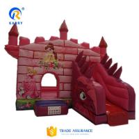 China Toddler Pink Castle Inflatable Chameleon Bouncy Castle Combo Slide with Accessories for sale