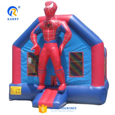 China Spiderman Inflatable Bouncer for Children Customized Color Inflatable Kids Trampoline for sale