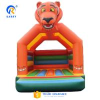 China PVC Tarpaulin Cartoon Tiger Kids' Jumping Bouncy Castle with Inflatable Bouncer Slide for sale