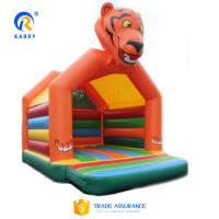 China PVC Tarpaulin Cartoon Tiger Kids' Jumping Bouncy Castle with Inflatable Bouncer Slide for sale