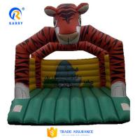 China PVC Tarpaulin Cartoon Tiger Kids' Jumping Bouncy Castle with Inflatable Bouncer Slide for sale
