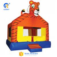 China PVC Tarpaulin Cartoon Tiger Kids' Jumping Bouncy Castle with Inflatable Bouncer Slide for sale
