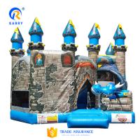 China Dragon Age Inflatable Bounce House with Slide EN71 Certified Dinosaur Castle Slide for sale