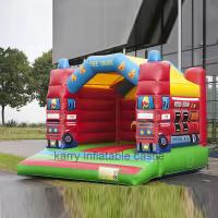 China Fire truck PVC commercial bounce house combo for events inflatable bouncy house for sale