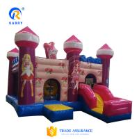China Girls Pink Cartoon Bala Magic Fairy Inflatable Bouncer Castle with Slide 6*4*3.5m Size for sale