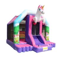 China Girls Pink Cartoon Bala Magic Fairy Inflatable Bouncer Castle with Slide 6*4*3.5m Size for sale
