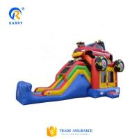 China Large Kids and Adults Inflatable Monster Truck Bounce House with Slide EN14960 Certified for sale