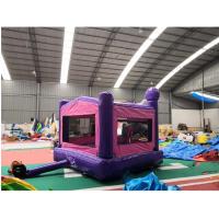 China Digital Printing Rainbow Unicorn PVC Inflatable Purple Castle Commercial Bouncy Castle for sale