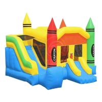 China Portable Small Crayon Inflatable Moonwalk Bounce House with EN71/CE/Lead Certificate for sale