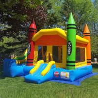 China Portable Small Crayon Inflatable Moonwalk Bounce House with EN71/CE/Lead Certificate for sale