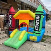 China Portable Small Crayon Inflatable Moonwalk Bounce House with EN71/CE/Lead Certificate for sale
