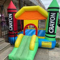 China Portable Small Crayon Inflatable Moonwalk Bounce House with EN71/CE/Lead Certificate for sale