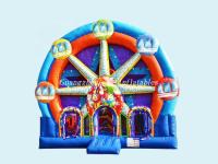 China Portable Outdoor Playground Kids Fun Ferris Wheel Inflatable Castle Bouncy Jumping House for sale