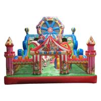 China Plato PVC Tarpaulin Material Features Circus Inflatable Playground Bouncer Castle for sale