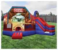 China Features PORTABLE Giant Carousel Bouncy Castle Combo Slide with Customized Color for sale