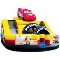 China Customize Double Slide Character Monster Truck Inflatable Bouncy Castle for Kids for sale