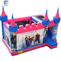 China Outdoor Playground Customized Color Inflatable Bouncy Castle Frozen Theme Bouncer Slide for sale