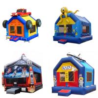 China 65kg Backyard Inflatable Bounce House with Slide and 3D Spiderman Air Jumping Design for sale