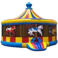 China EN71/EN14960/CE Certified Circus Party Inflatable Bouncer Castle with Carousel Design for sale
