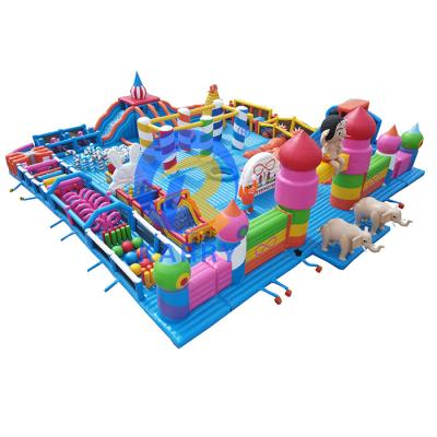 China Portable Design Elephant Theme Inflatable Jumping Slide and Repair Kits Included for sale