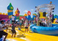 China Portable Design Elephant Theme Inflatable Jumping Slide and Repair Kits Included for sale