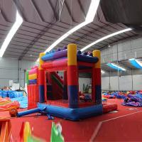 China Commercial Jumping Castle Combo with Inflatable PVC Building Blocks and Slide for sale