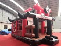 China Budokan Inflatable Trampoline Castle PVC Material Jolly Jumper Bouncy Castle 6*5*4.2m for sale