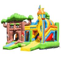 China Tree House Inflatable Combo Slide Trampoline EN71/CE/Lead Certified and Logo Printing for sale