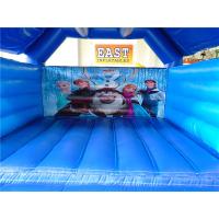China Blower With Blower Popular Frozen Trampoline Inflatable Blue Bounce House Castle for sale
