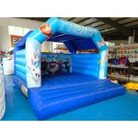 China Blower With Blower Popular Frozen Trampoline Inflatable Blue Bounce House Castle for sale