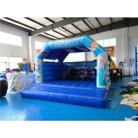 China Blower With Blower Popular Frozen Trampoline Inflatable Blue Bounce House Castle for sale