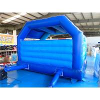 China Blower With Blower Popular Frozen Trampoline Inflatable Blue Bounce House Castle for sale
