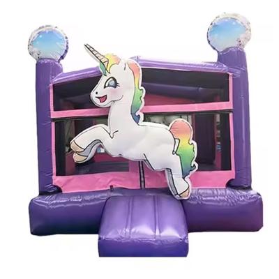 China EN71/EN14960 Certificate Unicorn Inflatable Bouncy Castle for Kids' Jumping Adventures for sale