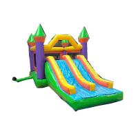 China Unisex Inflatable Bouncing House Double Slide Air Jumping Castle with PVC Material for sale