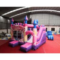 China 5*5*4.2m Inflatable Air Jumping Castle Combo Slide for Pink Princess for sale
