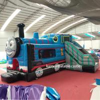 China As Picture Thomas Little Train Bouncy Castle Slide Combo Inflatable Castle With Slide for sale