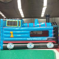China As Picture Thomas Little Train Bouncy Castle Slide Combo Inflatable Castle With Slide for sale