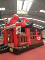 China Popular Amusement Park Inflatable Castle Karate Ninja Warrior Bouncer Jumping Castle for sale