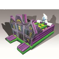 China PORTABLE Most Popular Halloween Haunted House Inflatable Obstacle Bouncer Castle for sale