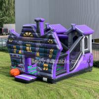 China PORTABLE Most Popular Halloween Haunted House Inflatable Obstacle Bouncer Castle for sale