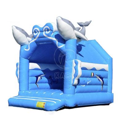 China Thread Accessories Happy Hop Bouncer Castle for Children Cartoon Dophin Inflatable Toy for sale