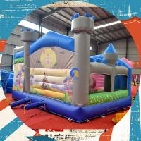 China PORTABLE Kids' Castle Play House with Unicorn and Rainbow Bridge Bouncy Castle Rental for sale