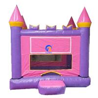 China Pink Inflatable Bouncer Castle for Children's Indoor Jumping Fun for sale